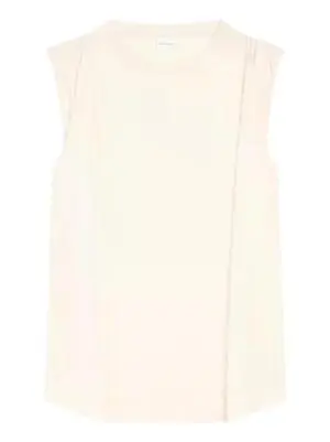 Dries Van Noten Loose Sleeveless T-shirt - Neutrals