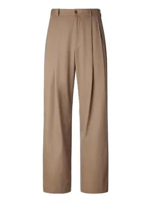 THE ROW Tibor Cotton And Cashmere Wide-leg Pants - Brown
