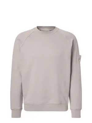 Stone Island Compass Cotton Jersey Sweatshirt Grey