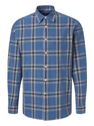 Dunhill Plaid Cotton Shirt - Blue