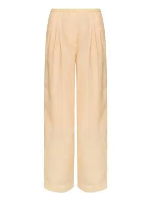 FORTE_FORTE Wide-leg Linen Trousers - Orange