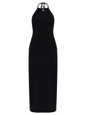 COURREGES Off-shoulder Knit Dress - Black