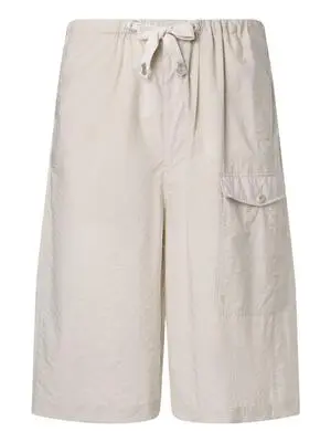 LEMAIRE Cotton-blend Bermuda Shorts - Beige