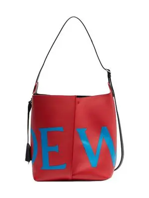 Loewe Bilbao Large Leather Bucket Bag - Red