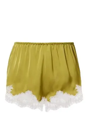 FAITHFULL THE BRAND Norden Lace-Trimmed Satin Shorts