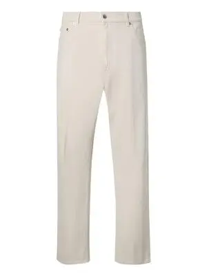 Dunhill Cotton Straight-leg Pants - Beige