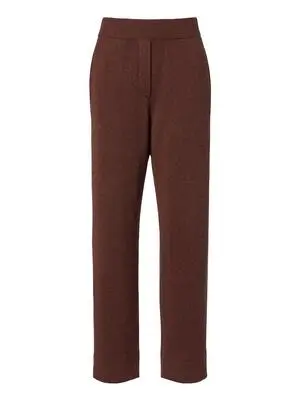 Brunello Cucinelli Cashmere-blend Straight Pants - Brown