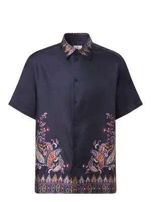 Etro Paisley Silk Shirt - Blue