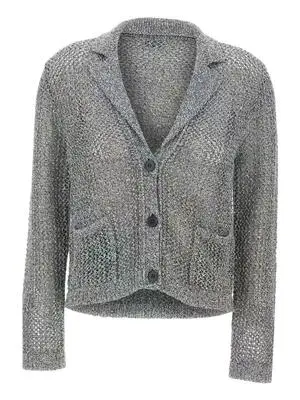 KANGRA Sequin Mesh Blazer - Grey