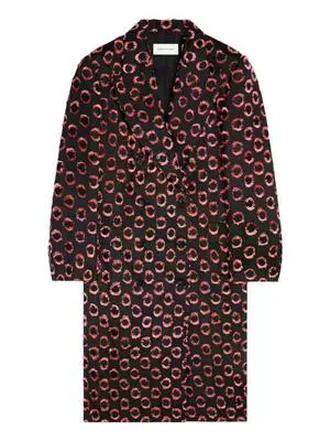 Dries Van Noten Patterned Double-breasted Coat - Black