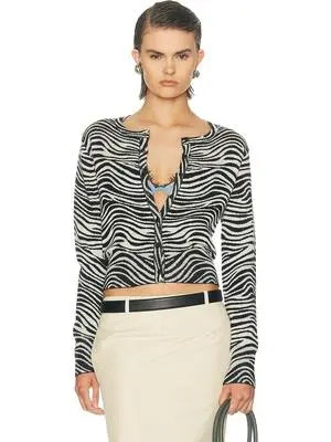 Sprwmn Baby Cashmere Cardigan - Zebra