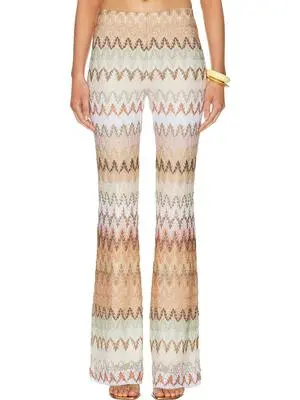Missoni Flare Trouser - Multi Beige, Red, & White