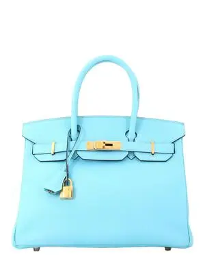 Hermès Birkin Handbag Blue Epsom With Gold Hardware 30 Bleu Atoll
