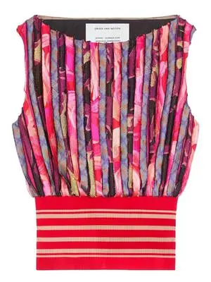 Dries Van Noten Striped Top - Pink