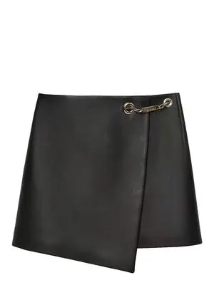JOHN RICHMOND Chain-Detail Leather Shorts