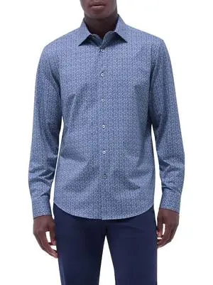 Bugatchi Jimmy Ooohcotton® Button-up Shirt - Graphite