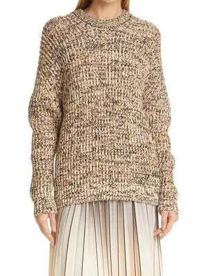 Proenza Schouler White Label Mixed Yarn Knit Sweater - Peach Multi