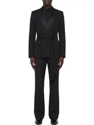 Valentino Garavani Double-breasted Belted Jacket - Black