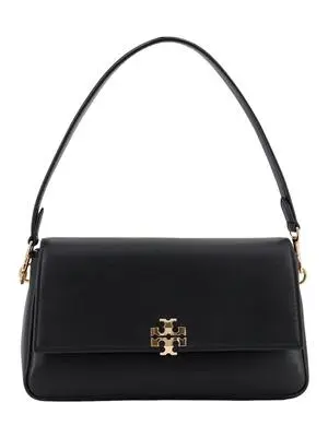 Tory Burch Charlie Leather Shoulder Bag - Black