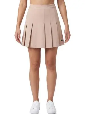 Lacoste Lacoste Pleated Mini Skirt Beige