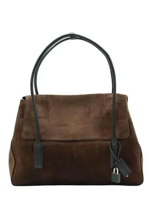 TOM FORD Tom Ford Eclipse Suede Bag Brown