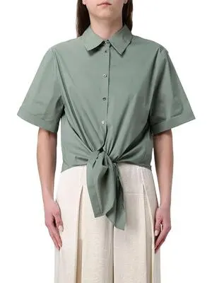 Liu Jo Shirt With Front Tie Detail - Green