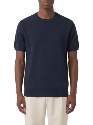 Canali Cotton And Silk T-shirt - Blue
