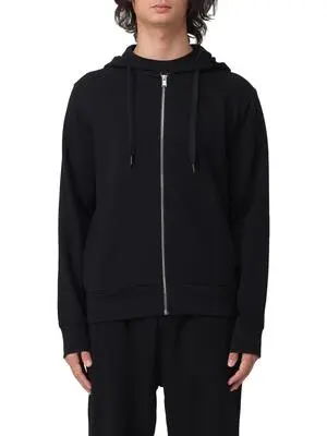 BOSS Cotton Zip-up Hoodie Sweatshirt With Drawstring - Black