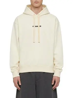 JIL SANDER Logo Hoodie - Natural