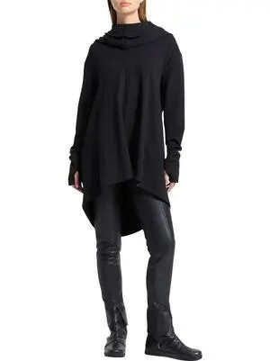 MARCELLA Firenze High-low Hoodie Black