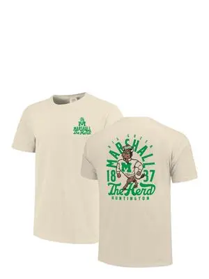 IMAGE ONE Marshall Thundering Herd Comfort Colors Mascot Overlay T-shirt - Cream