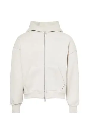 SEVENTH Cotton-Blend Zip Hoodie Bone