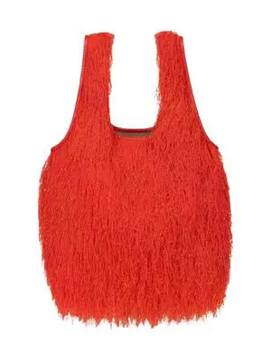 Dries Van Noten Mini Ruffled Tote Bag - Red