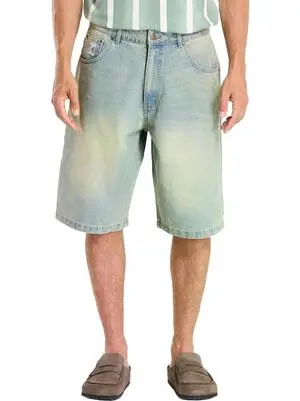 KARL KANI Five-pocket Denim Shorts - Blue