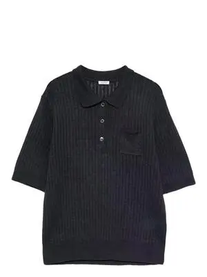 Aspesi Short-Sleeve Pocket Polo Shirt Blue