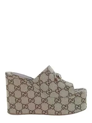 Gucci Horsebit Platform Sandals - Neutrals