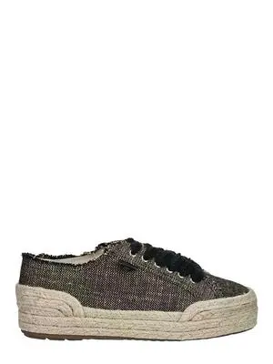 EMU AUSTRALIA Ellery 2.0 Frayed Lace-up Espadrilles - Black