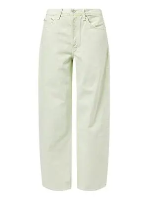 AGOLDE Arc Barrel-leg Cotton-blend Jeans - Mint Cream