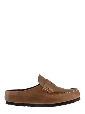 BIRKENSTOCK Naples Wrapped Suede Clogs - Cognac Leather