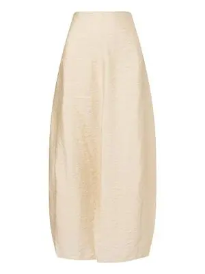 TOTEME Silk-Nylon Blend Maxi Skirt Stone