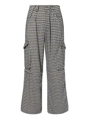 BASKETCASE Plaid-print Cotton Cargo Trousers - Multi