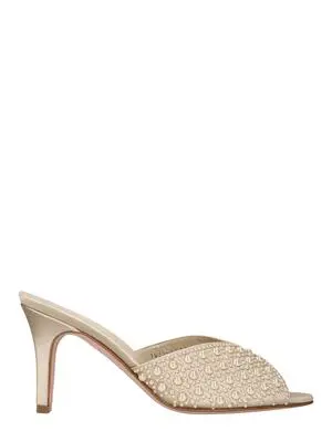 GINA Alyssa Heeled Mules 85 - Beige