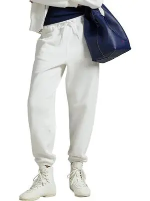 Ralph Lauren Fleece Drawstring Sweatpant - White
