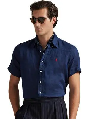 Ralph Lauren Classic Fit Linen Shirt - Newport Navy