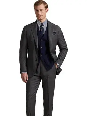 Ralph Lauren Polo Tailored Fit Wool Sharkskin Suit - Medium Grey Multi