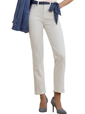 Ralph Lauren High-rise Straight Ankle Jeans - White Wash