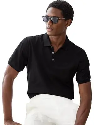 Ralph Lauren Custom Slim Fit Piqué Polo Shirt - Classic Black