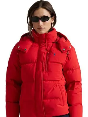 Ralph Lauren Mid-Weight Down Puffer Jacket Compass Red