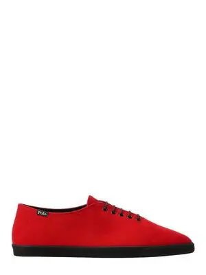 Ralph Lauren Cotton Canvas Low-Profile Sneaker Red