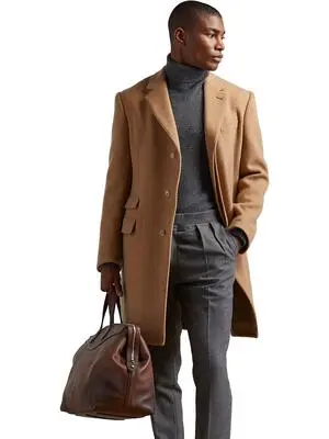 Ralph Lauren Kent Hand-tailored Wool-blend Topcoat - Camel